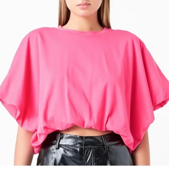 GREY LAB | Tops | Grey Lab Los Angeles Size M Oversize Crop Top | Poshmark